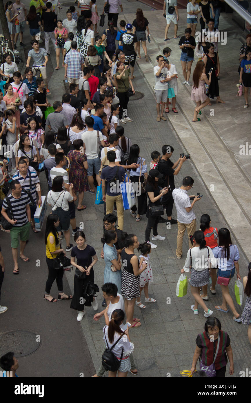 Dongmen pedestrian street market area, city of Shenzhen, Guangdong ...