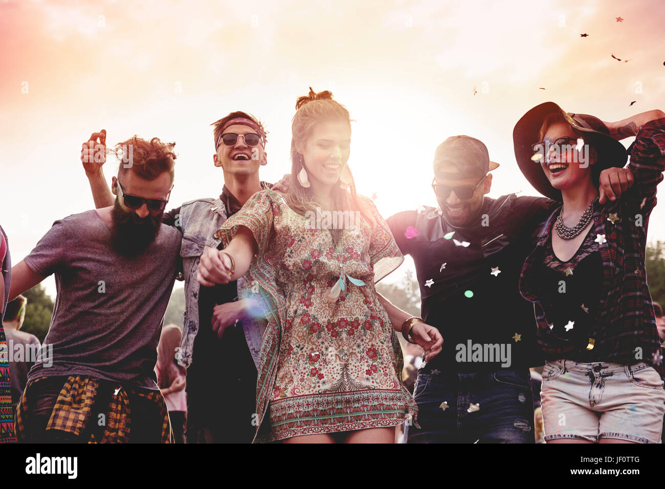 Fashionable women dancing together hi-res stock photography and images ...