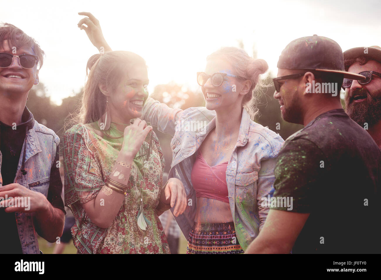 Dancing with the best friends Stock Photo - Alamy