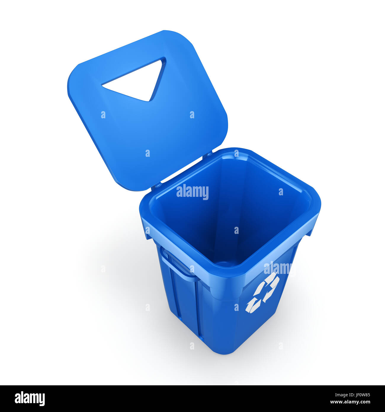 Blue Recycling Bin Stock Photo - Alamy