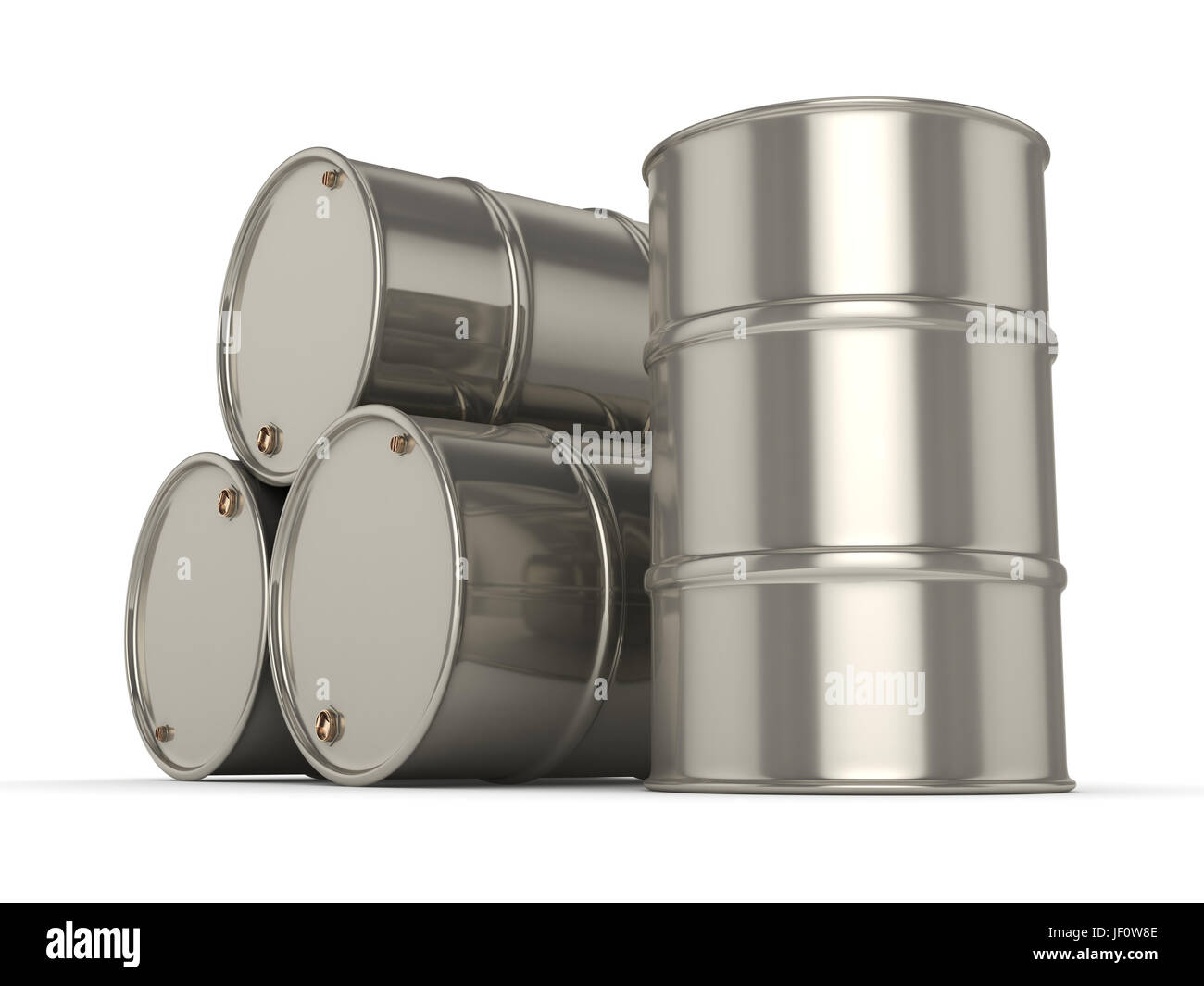 Set chrome barrels Stock Photo - Alamy