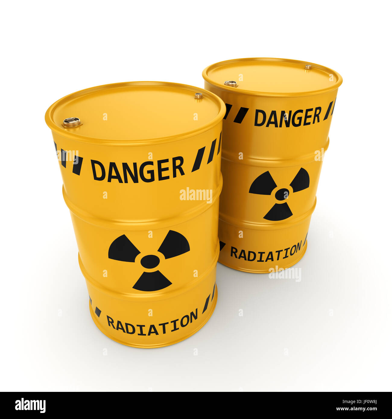 Yellow radioactive barrels Stock Photo - Alamy