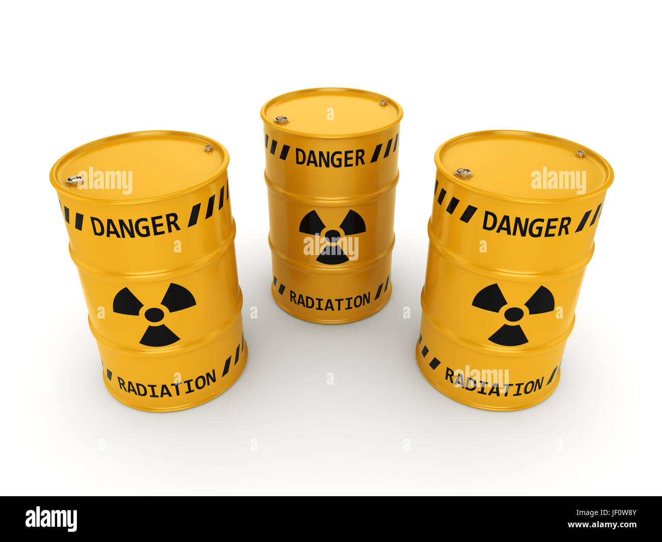 Yellow radioactive barrels Stock Photo - Alamy