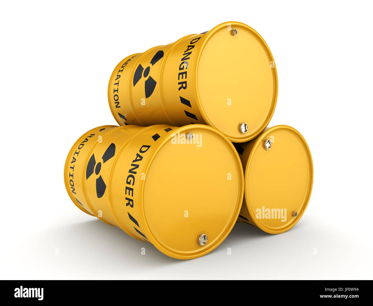 Yellow radioactive barrels Stock Photo - Alamy