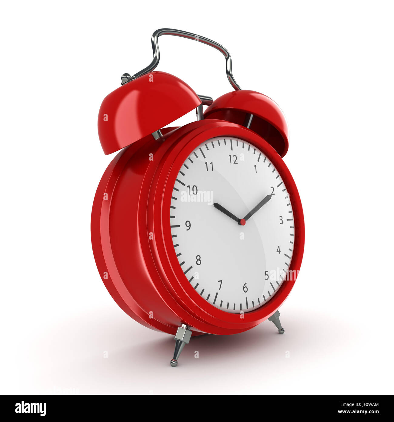 Red alarm clock Stock Photo - Alamy
