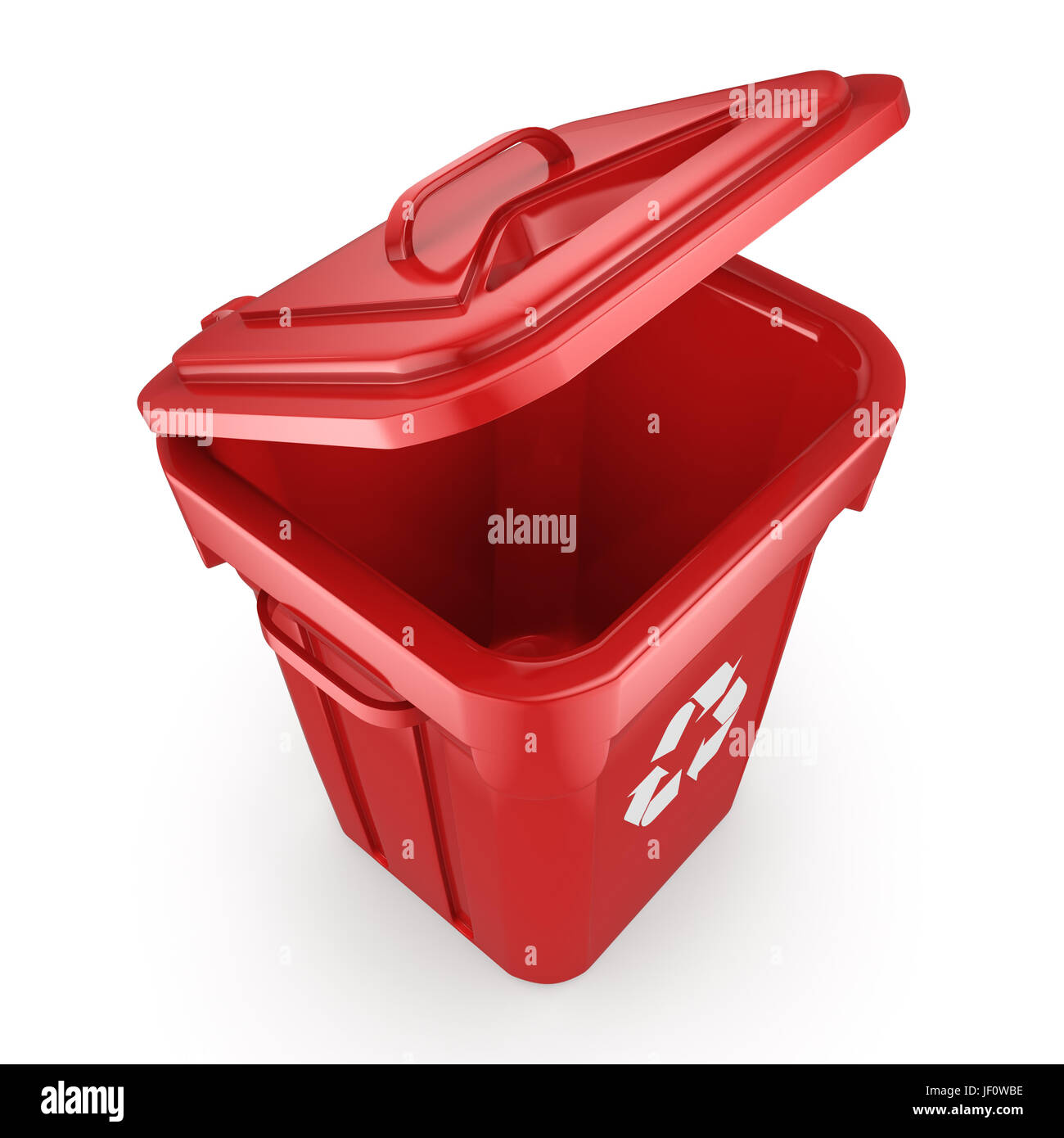 Red Recycling Bin Stock Photo - Alamy
