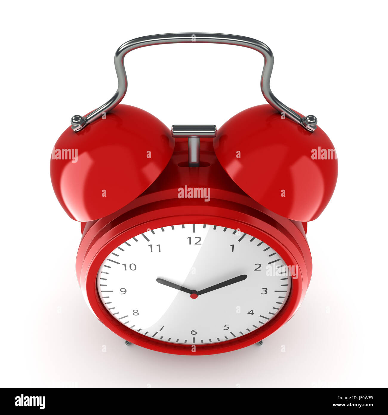Red alarm clock Stock Photo - Alamy