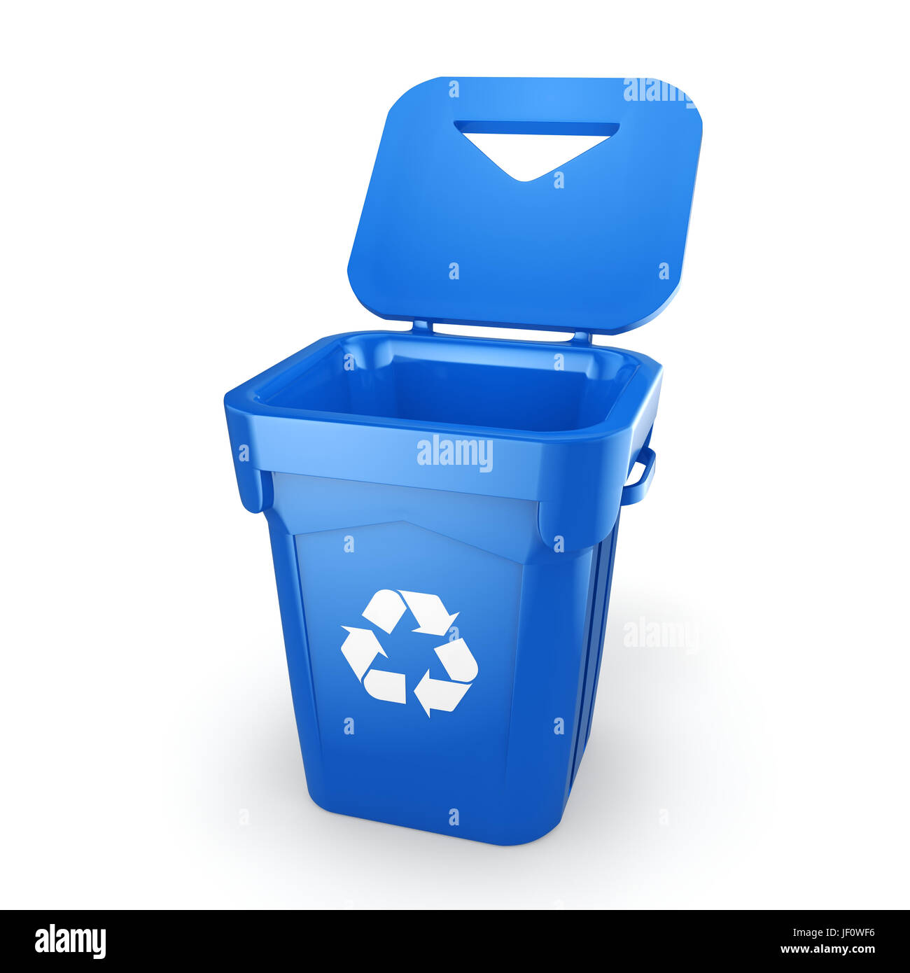 Blue Recycling Bin Stock Photo - Alamy