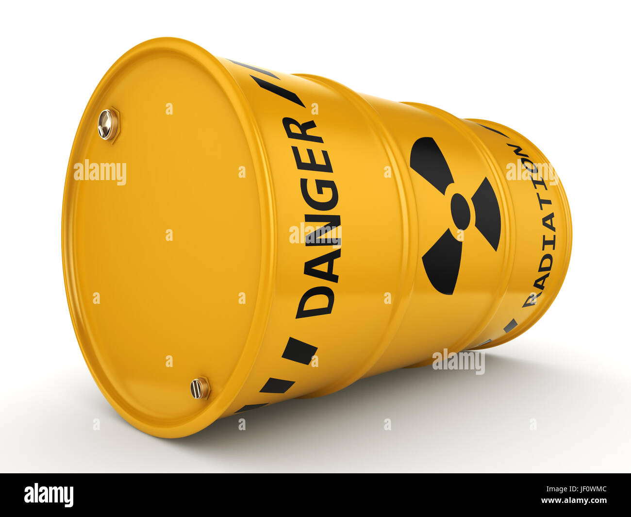 Yellow radioactive barrel Stock Photo - Alamy
