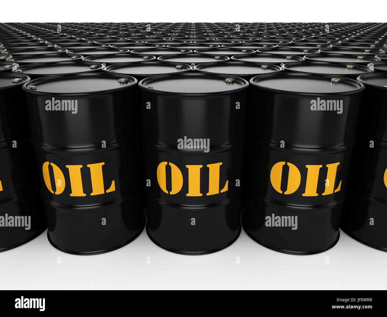 Black oil barrels Stock Photo - Alamy