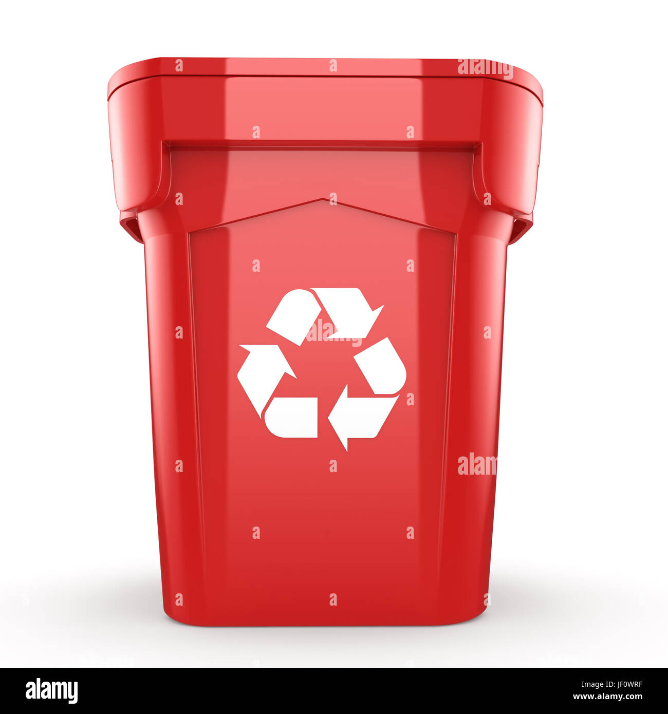 Red Recycling Bin Stock Photo - Alamy