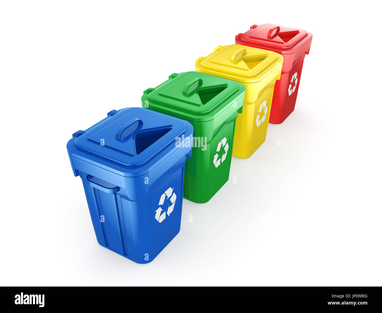Multicolor Recycling Bins Stock Photo - Alamy