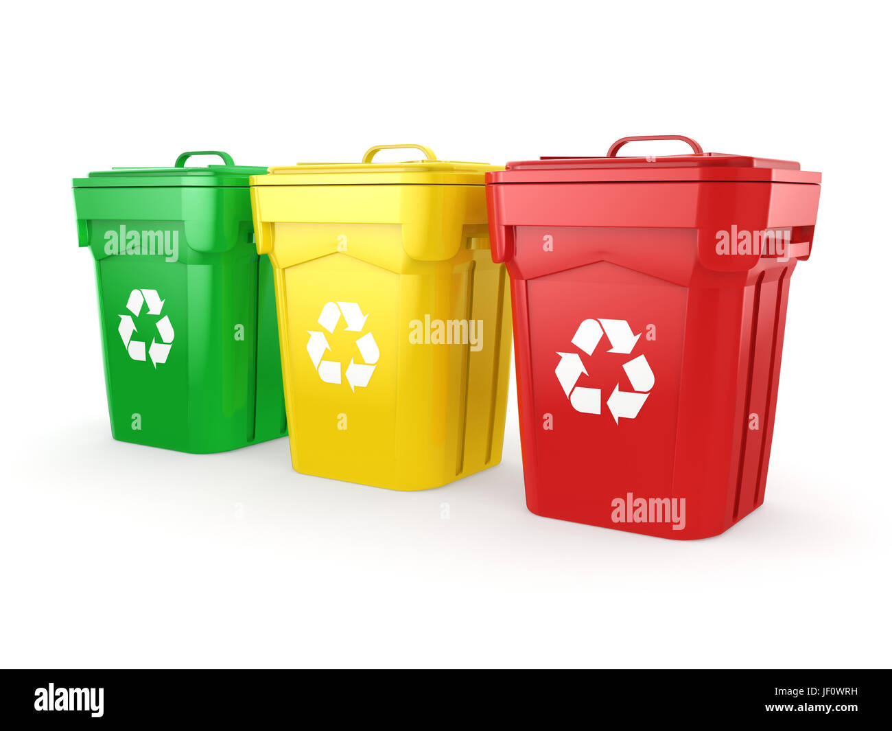 Multicolor Recycling Bins Stock Photo - Alamy