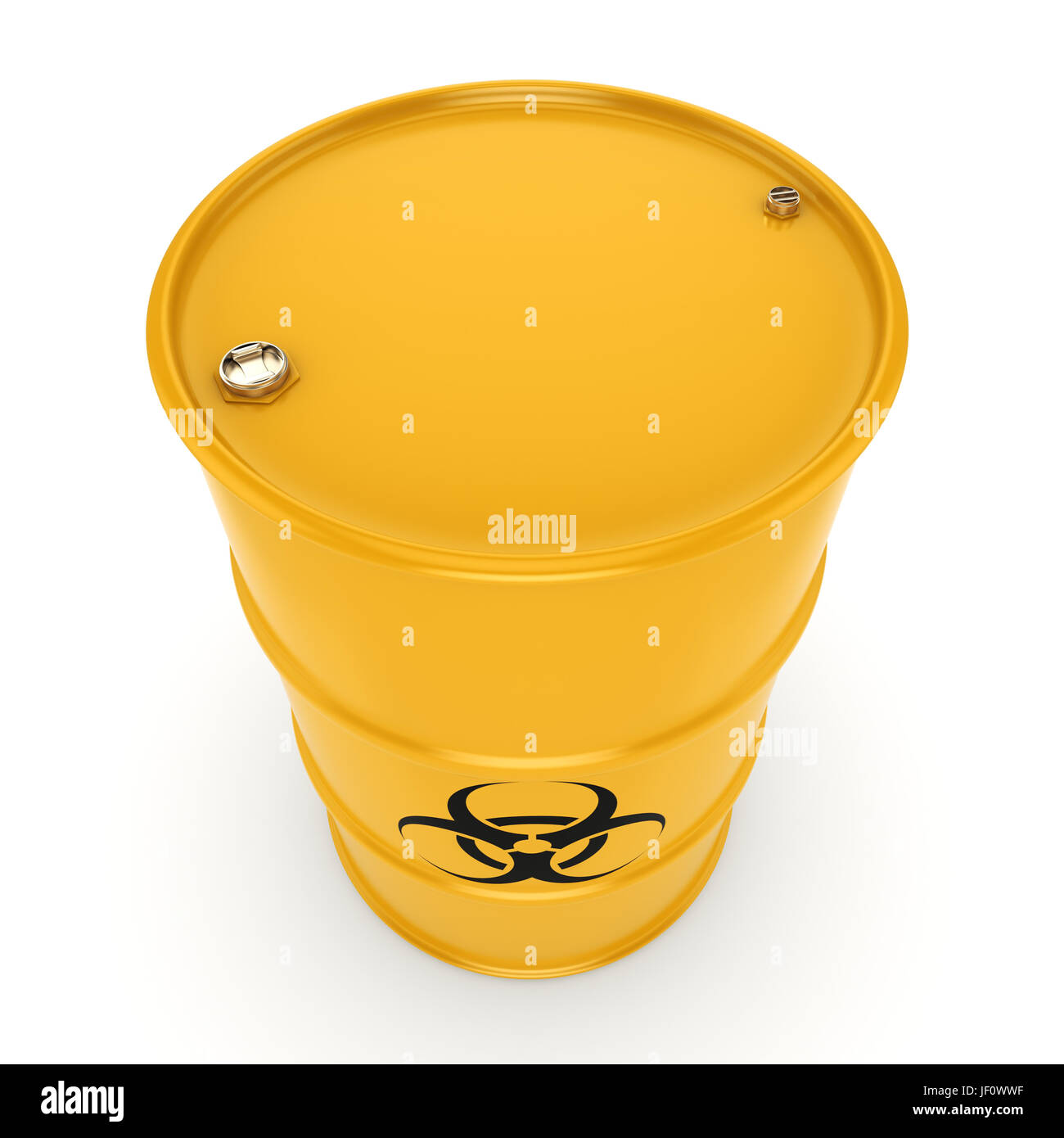 3D rendering biohazard barrel Stock Photo - Alamy