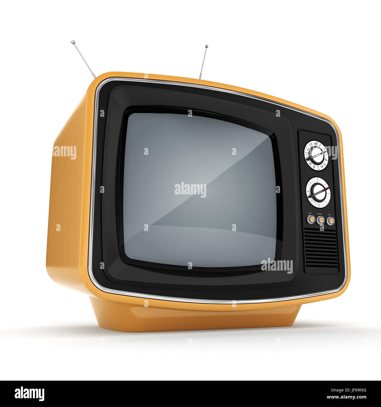 3D rendering old tv Stock Photo - Alamy