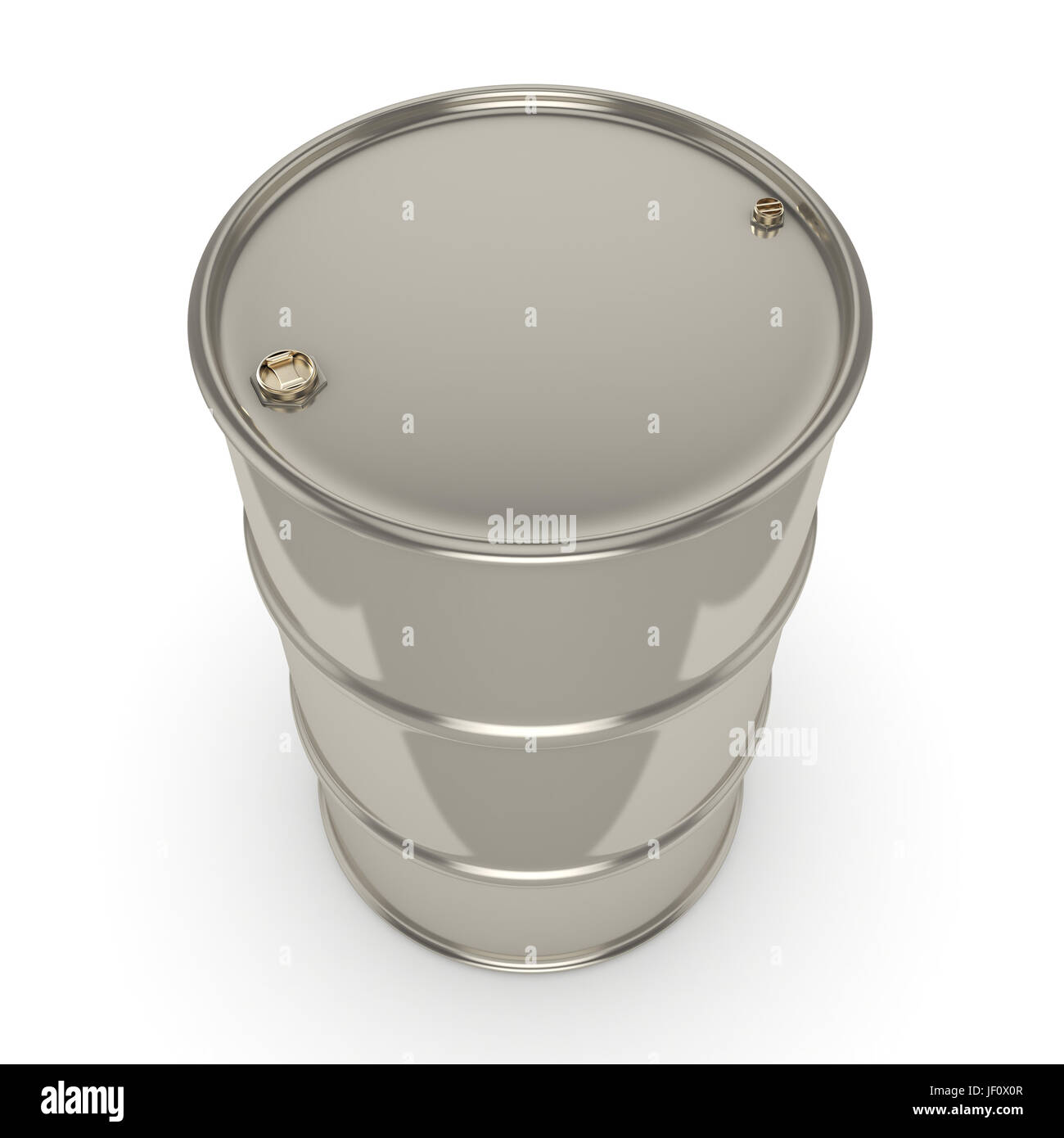 3D rendering Shiny chrome barrel Stock Photo - Alamy