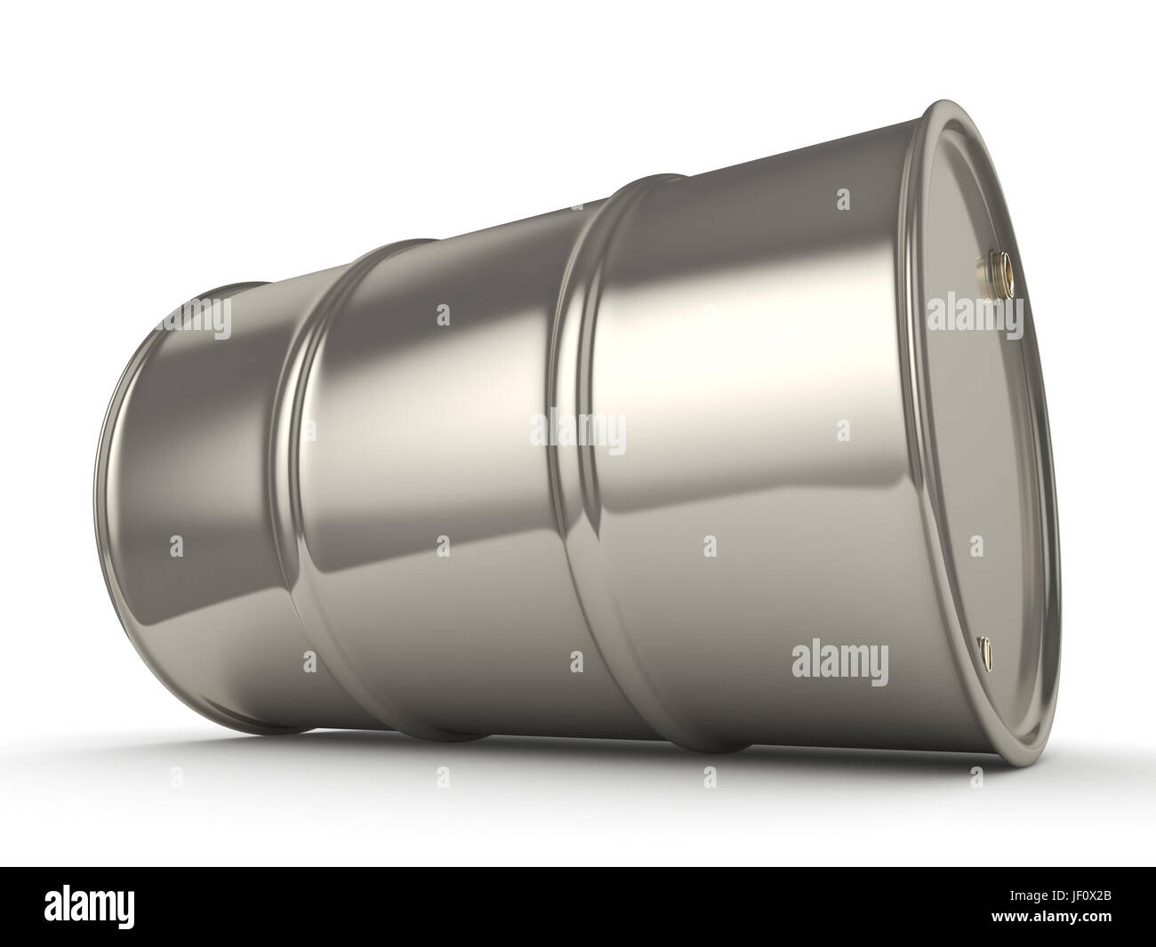 3D rendering Shiny chrome barrel Stock Photo - Alamy