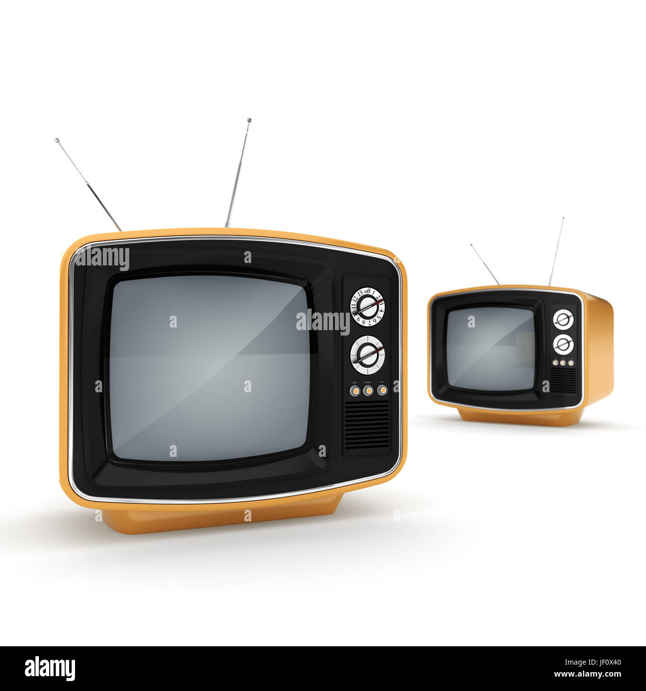 3D rendering old tv Stock Photo - Alamy