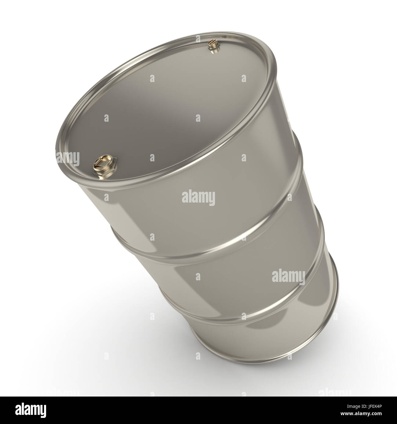 3D rendering Shiny chrome barrel Stock Photo - Alamy