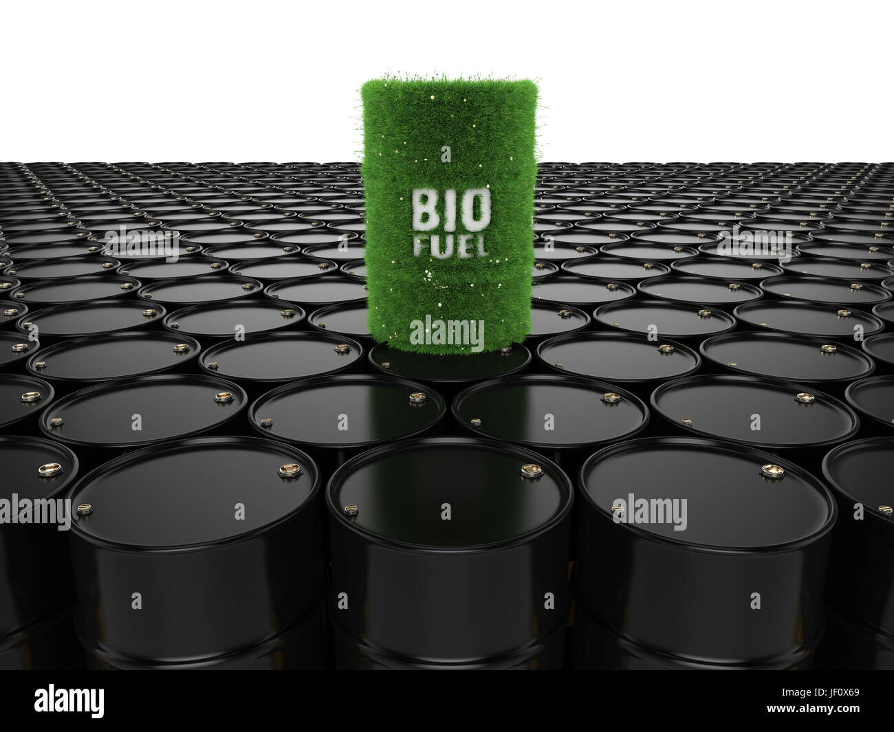 3D rendering barrels of biofuels Stock Photo - Alamy