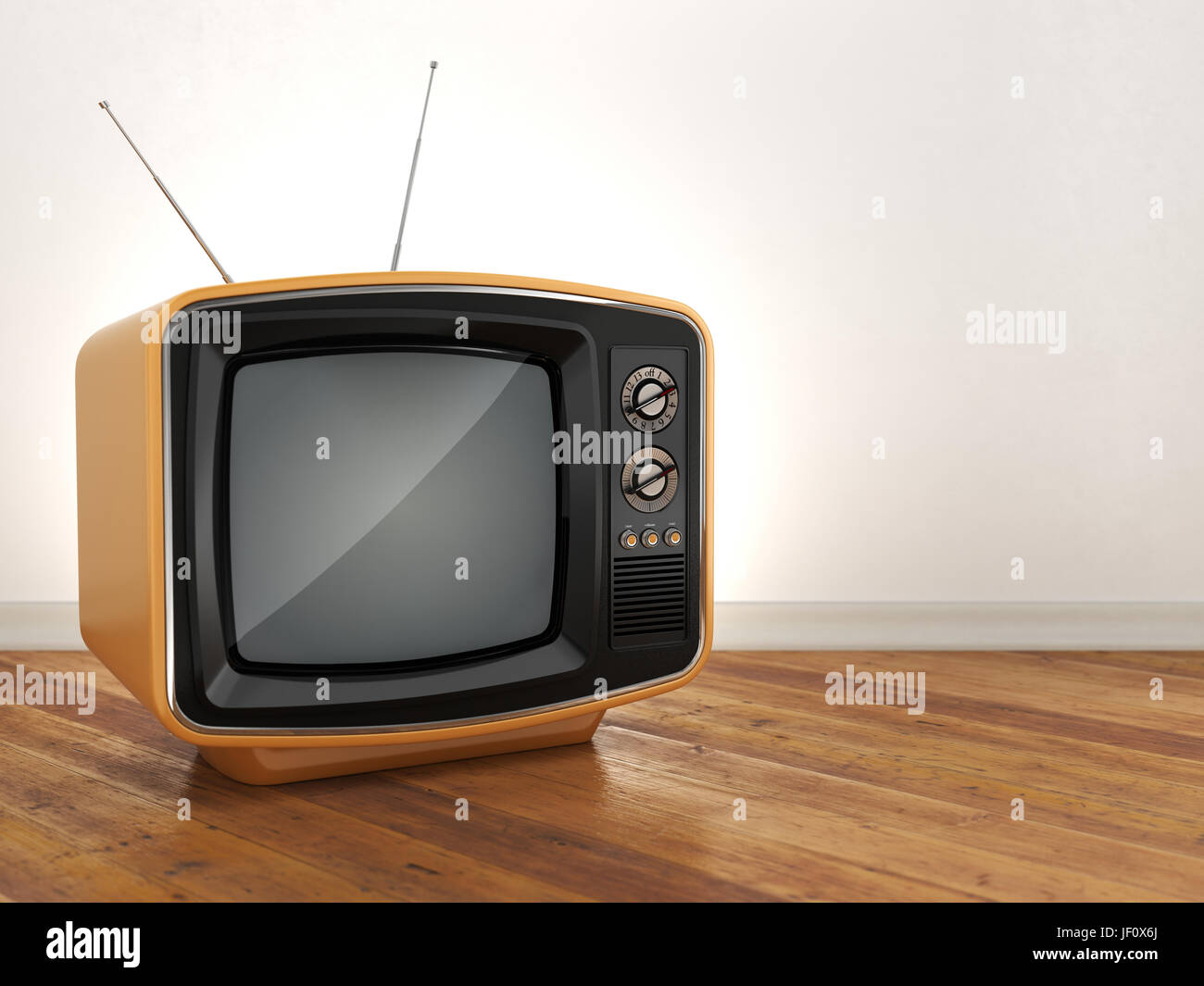 3D rendering old tv Stock Photo - Alamy