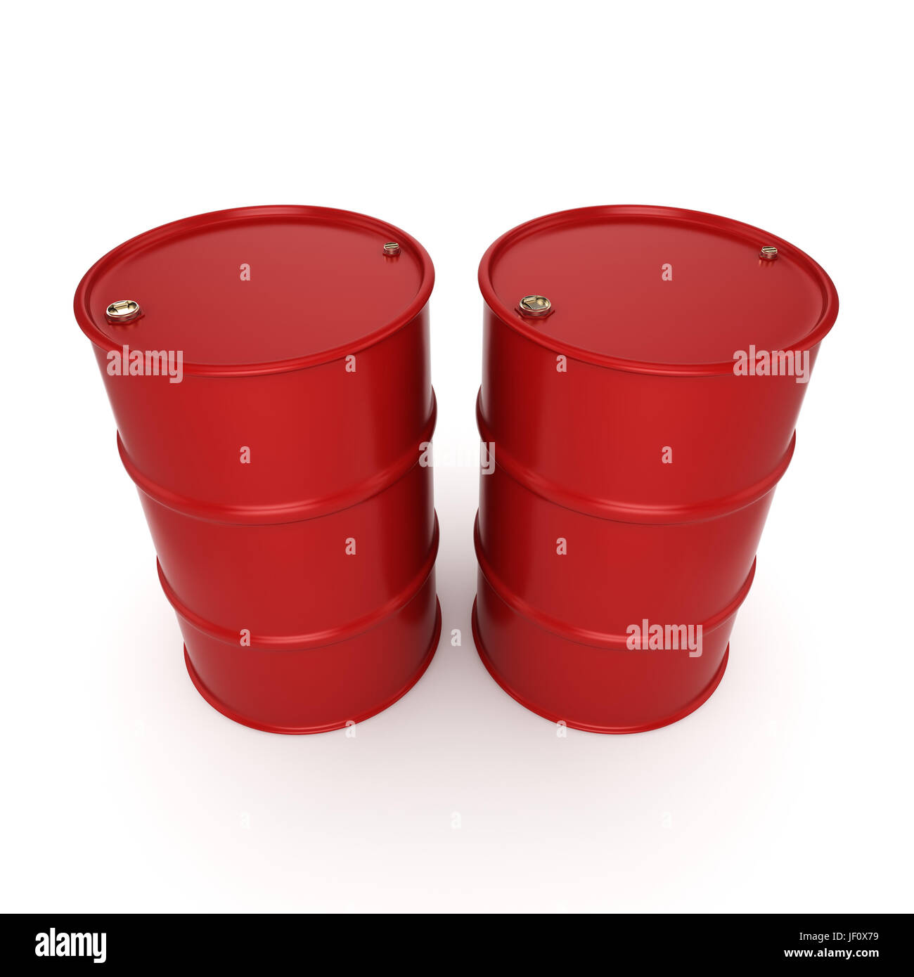 3D rendering red barrels Stock Photo - Alamy