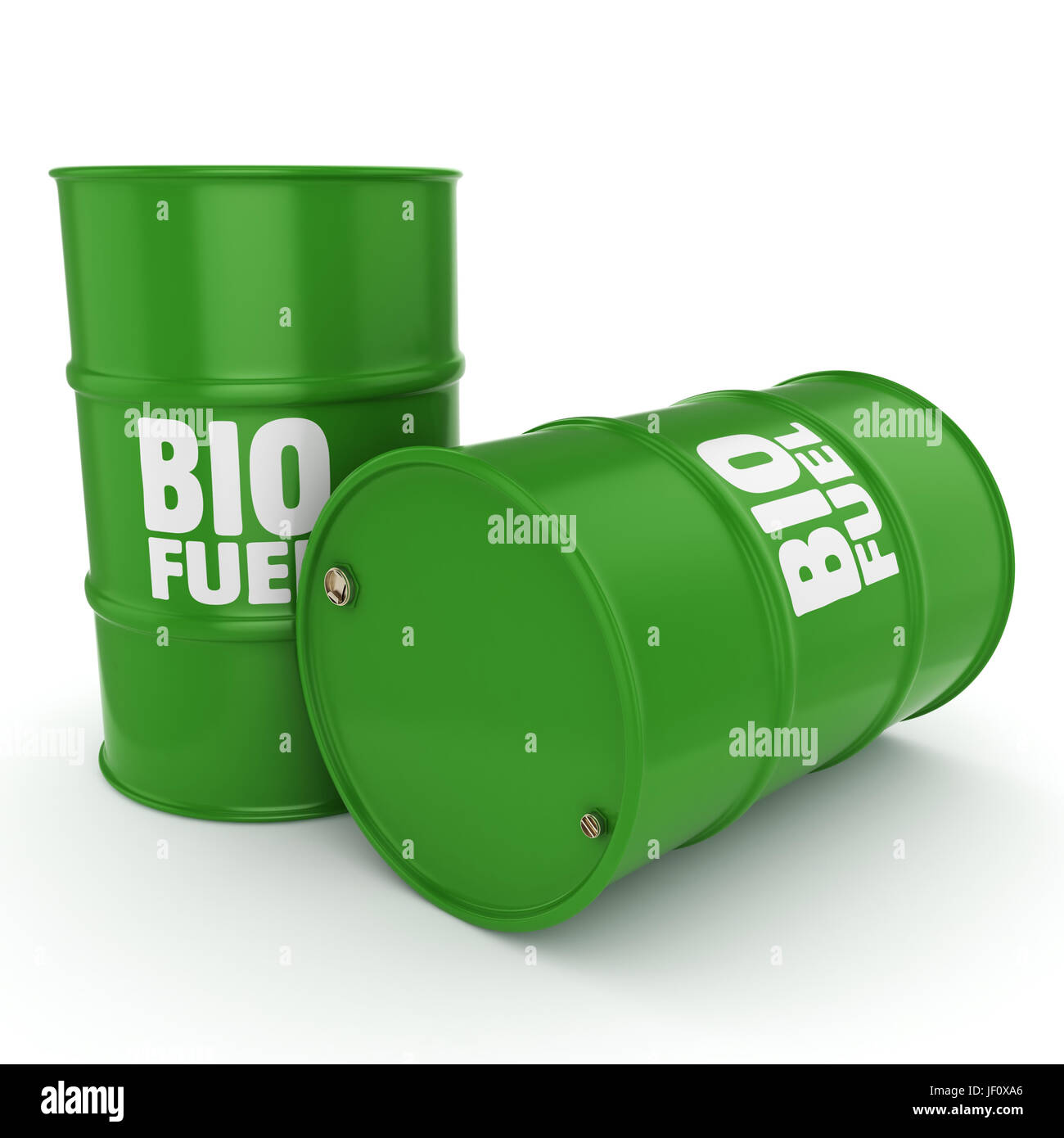3D rendering barrels of biofuels Stock Photo - Alamy