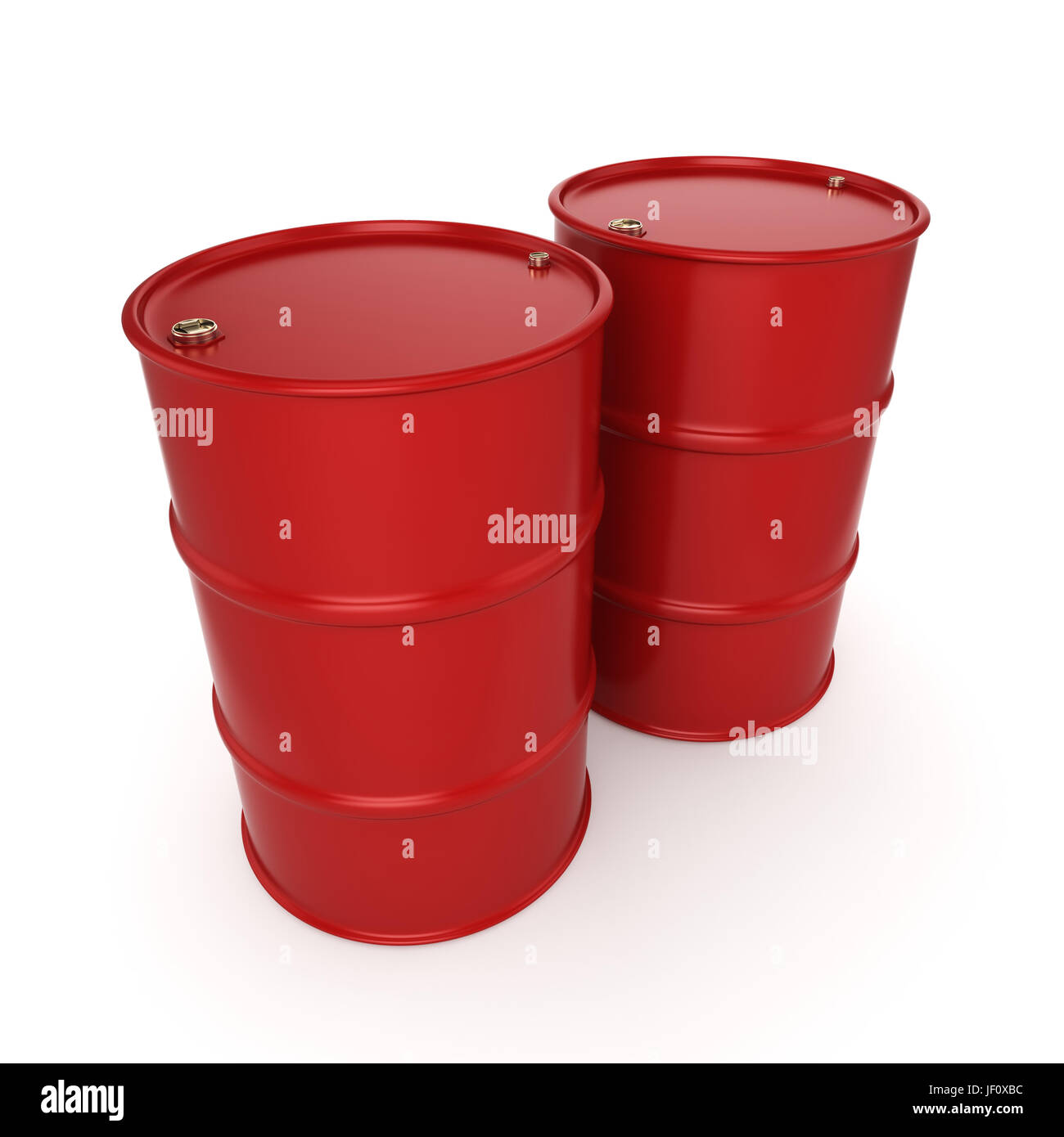 3D rendering red barrels Stock Photo - Alamy