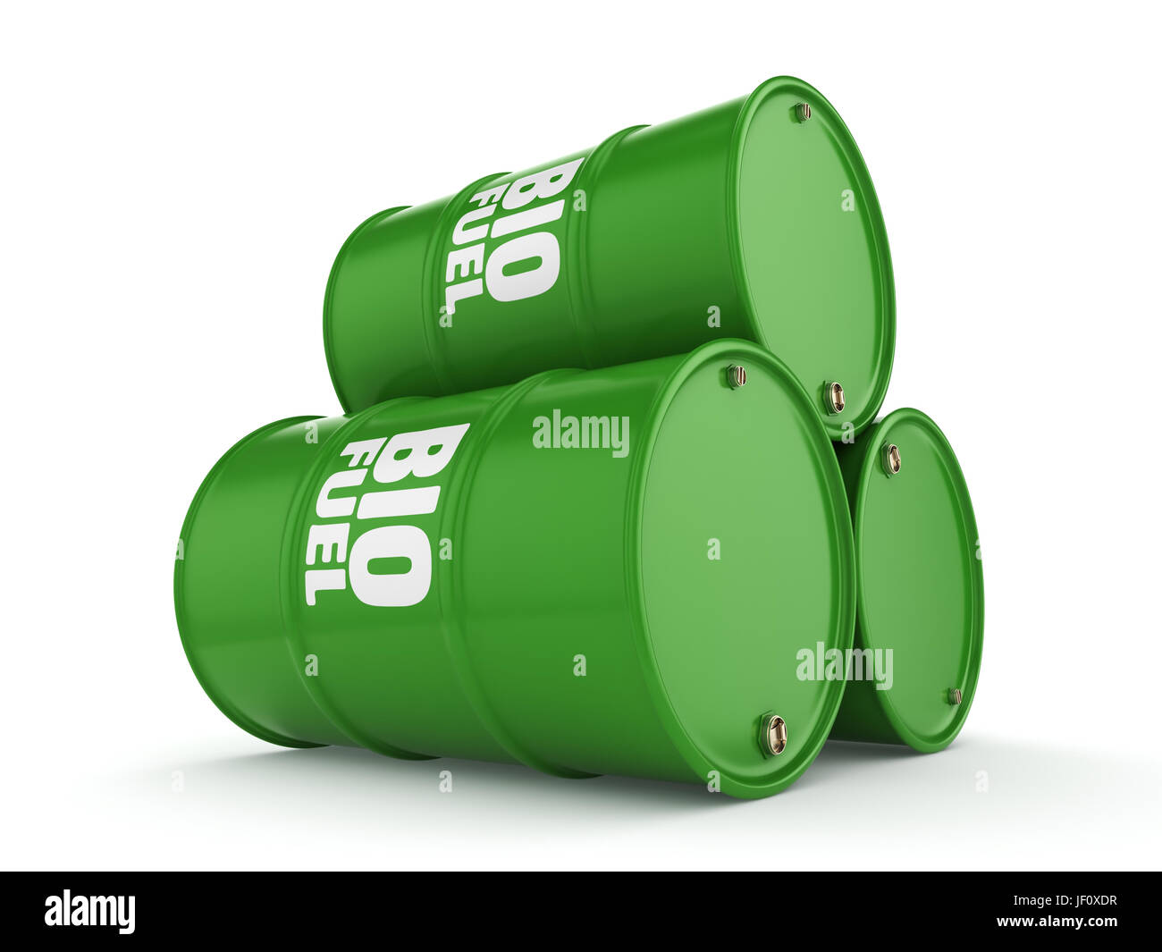 3D rendering barrels of biofuels Stock Photo - Alamy