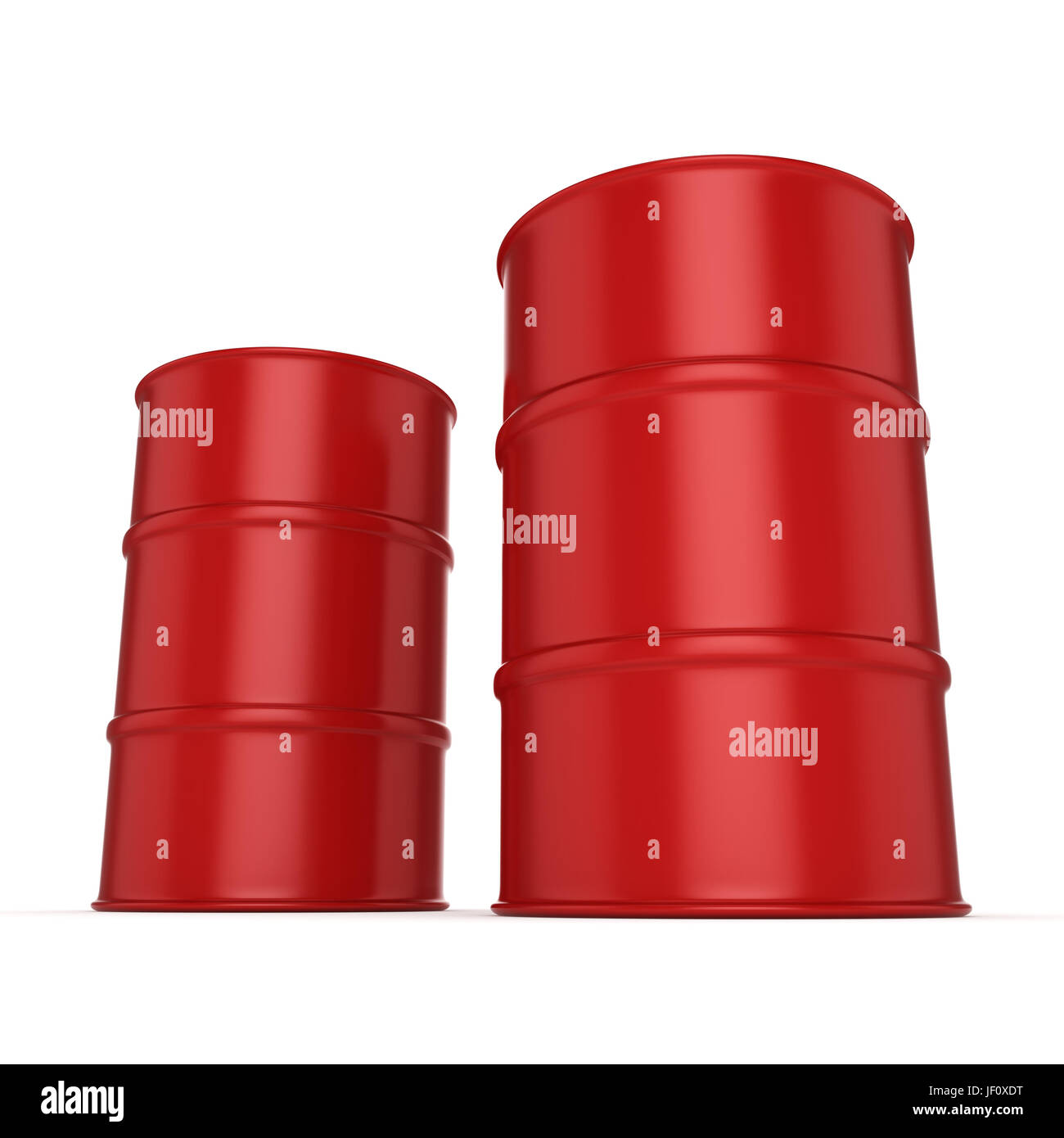 3D rendering red barrels Stock Photo - Alamy