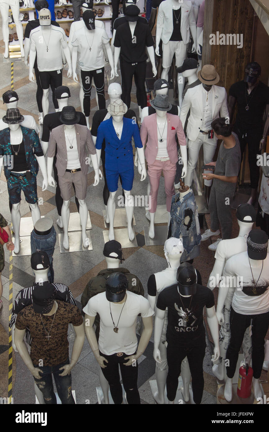 Dongmen pedestrian street shopping mall and area; Shenzhen, Guangdong ...