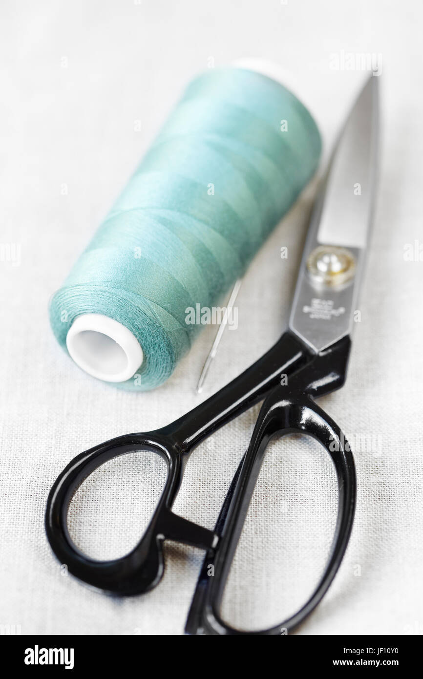 Sewing materials, close-up Stock Photo - Alamy