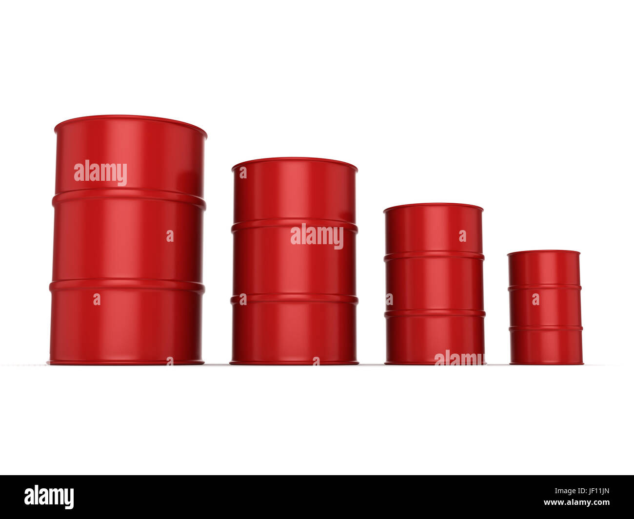 3D rendering red barrels Stock Photo - Alamy