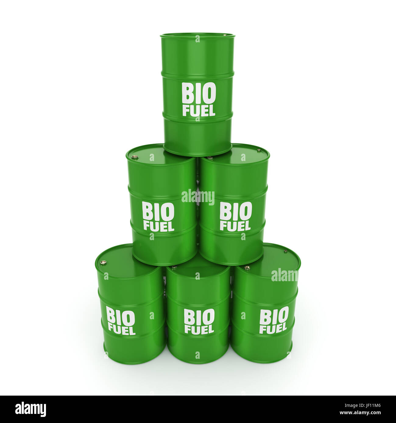 3D rendering barrels of biofuels Stock Photo - Alamy