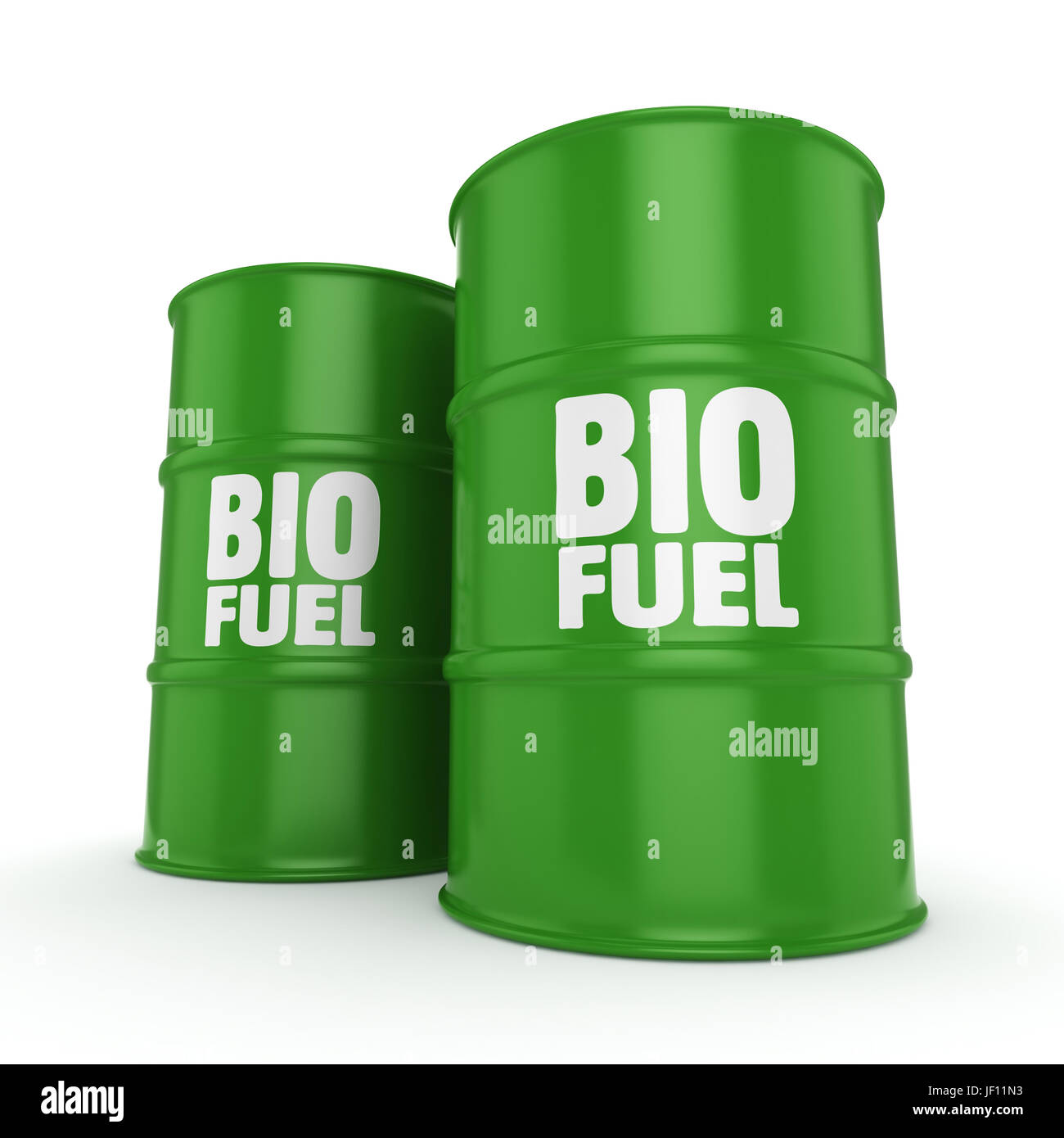 3D rendering barrels of biofuels Stock Photo - Alamy