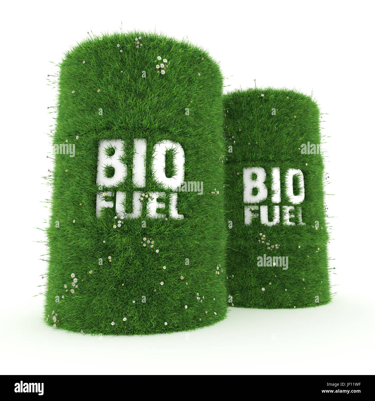 3D rendering barrels of biofuels Stock Photo - Alamy