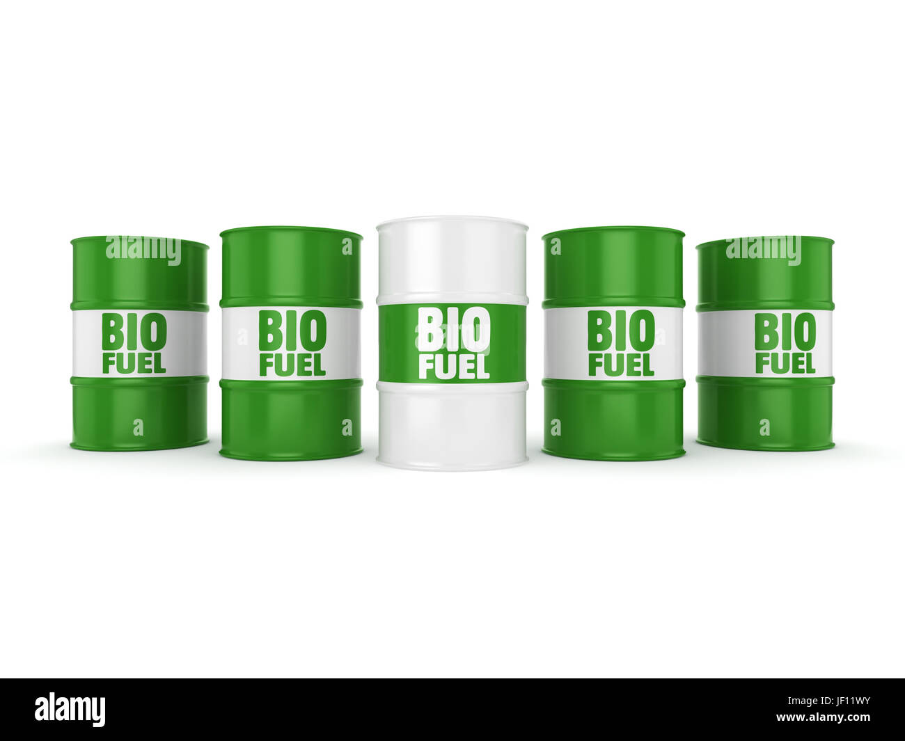 3D rendering barrels of biofuels Stock Photo - Alamy