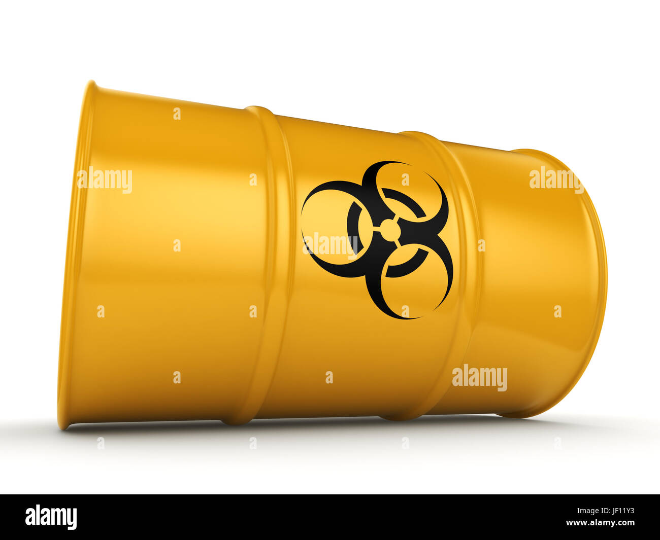 3D rendering biohazard barrel Stock Photo - Alamy