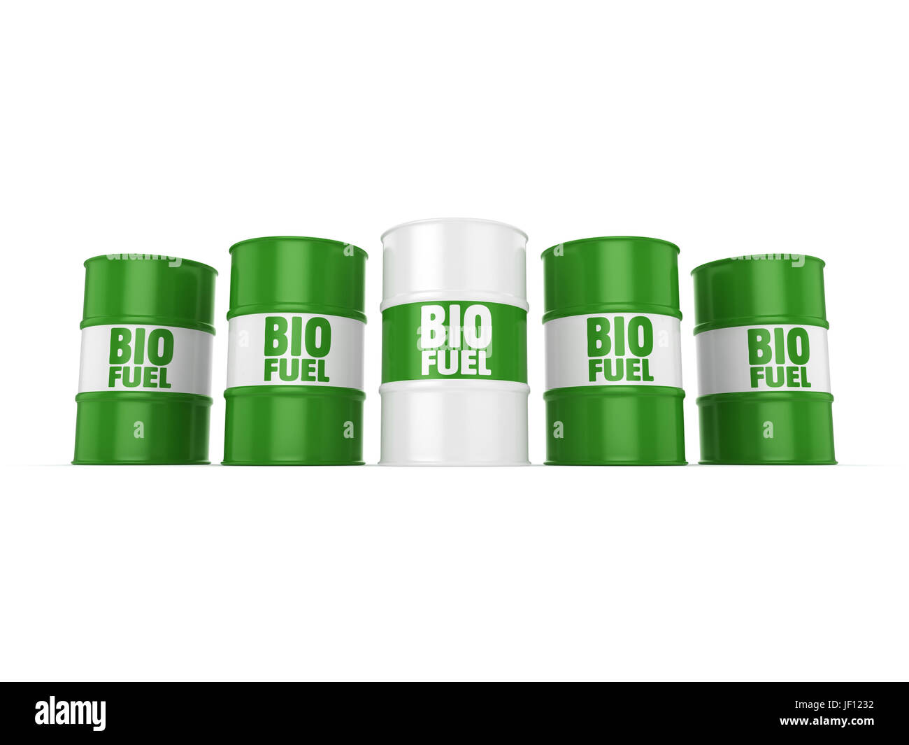 3D rendering barrels of biofuels Stock Photo - Alamy