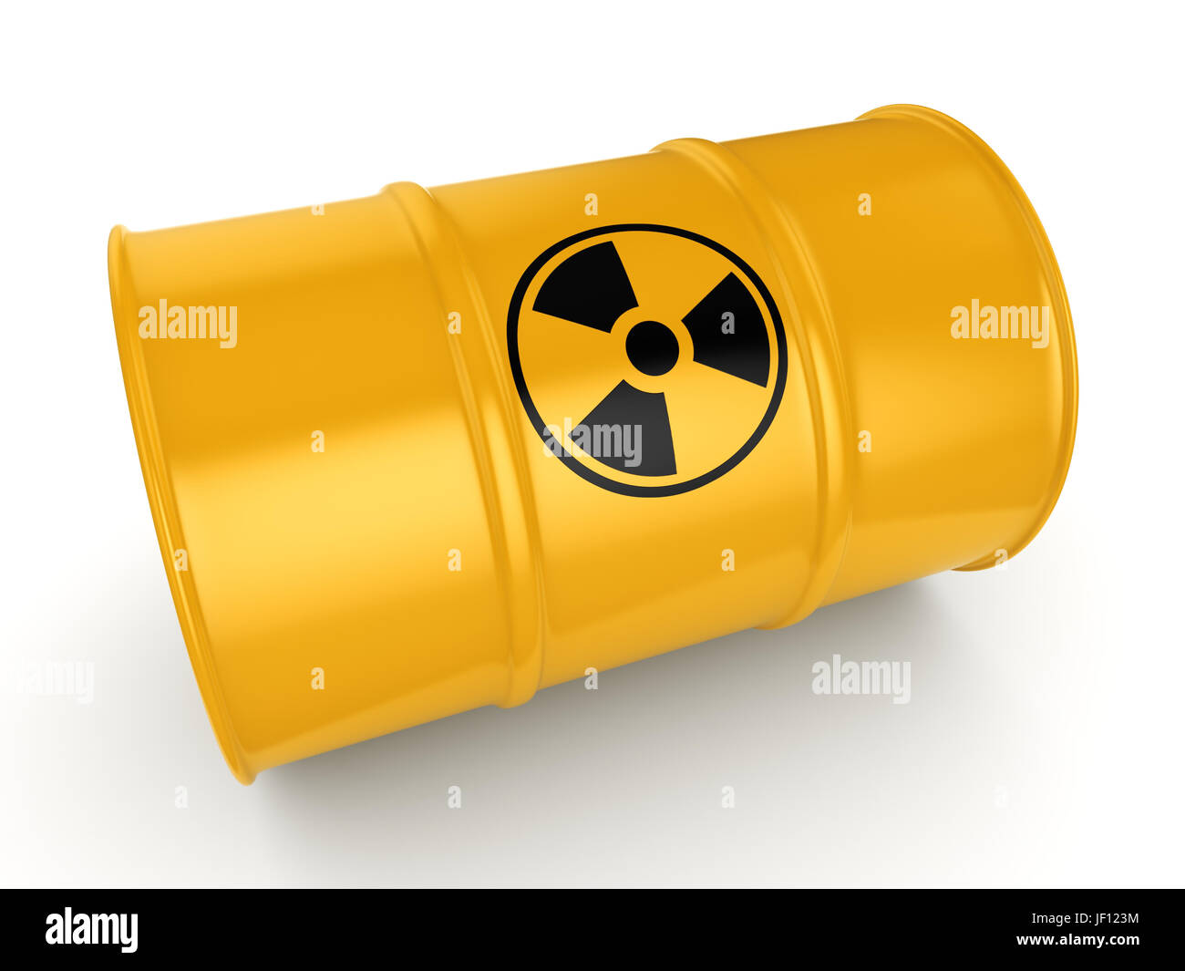 3D rendering radioactive barrel Stock Photo - Alamy