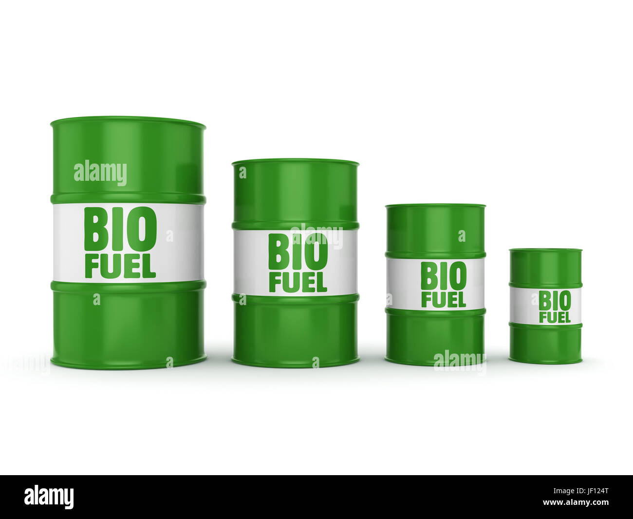 3D rendering barrels of biofuels Stock Photo - Alamy