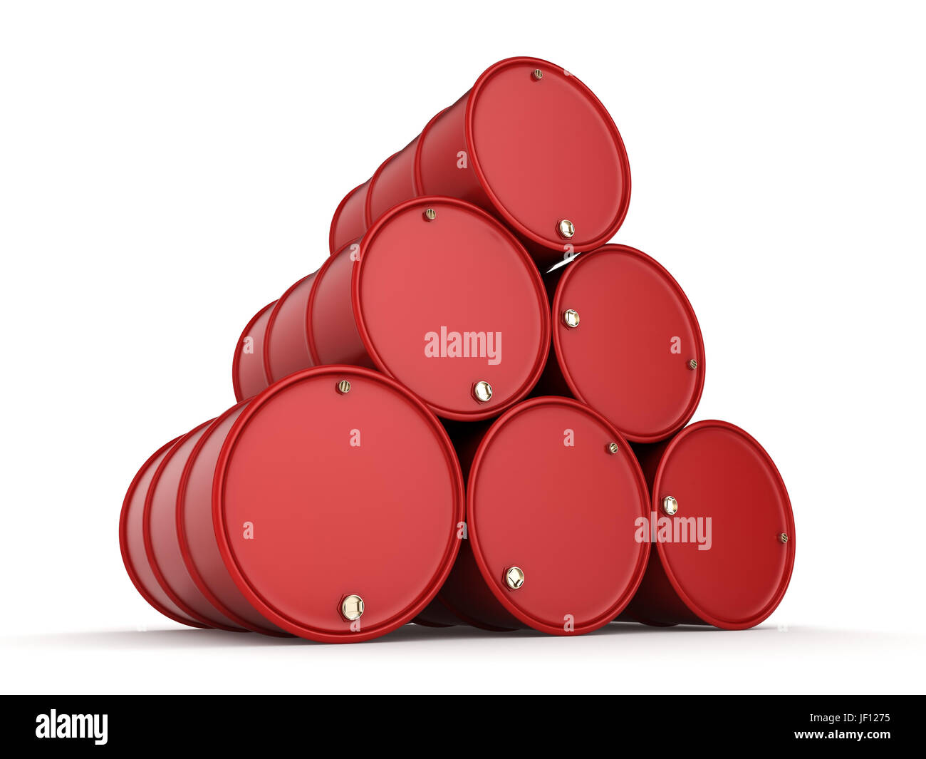 3D rendering red barrels Stock Photo - Alamy