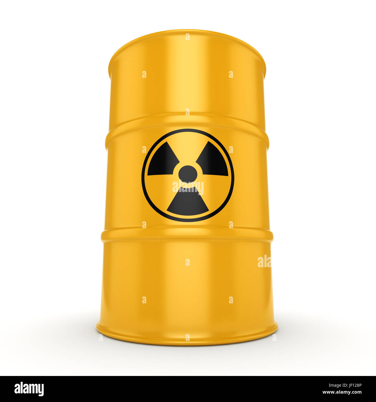 3D rendering radioactive barrel Stock Photo - Alamy