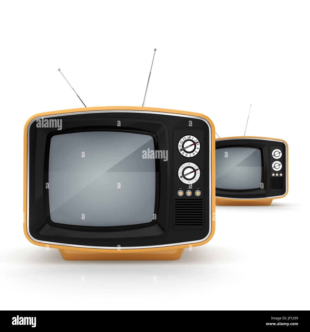 3D rendering old tv Stock Photo - Alamy