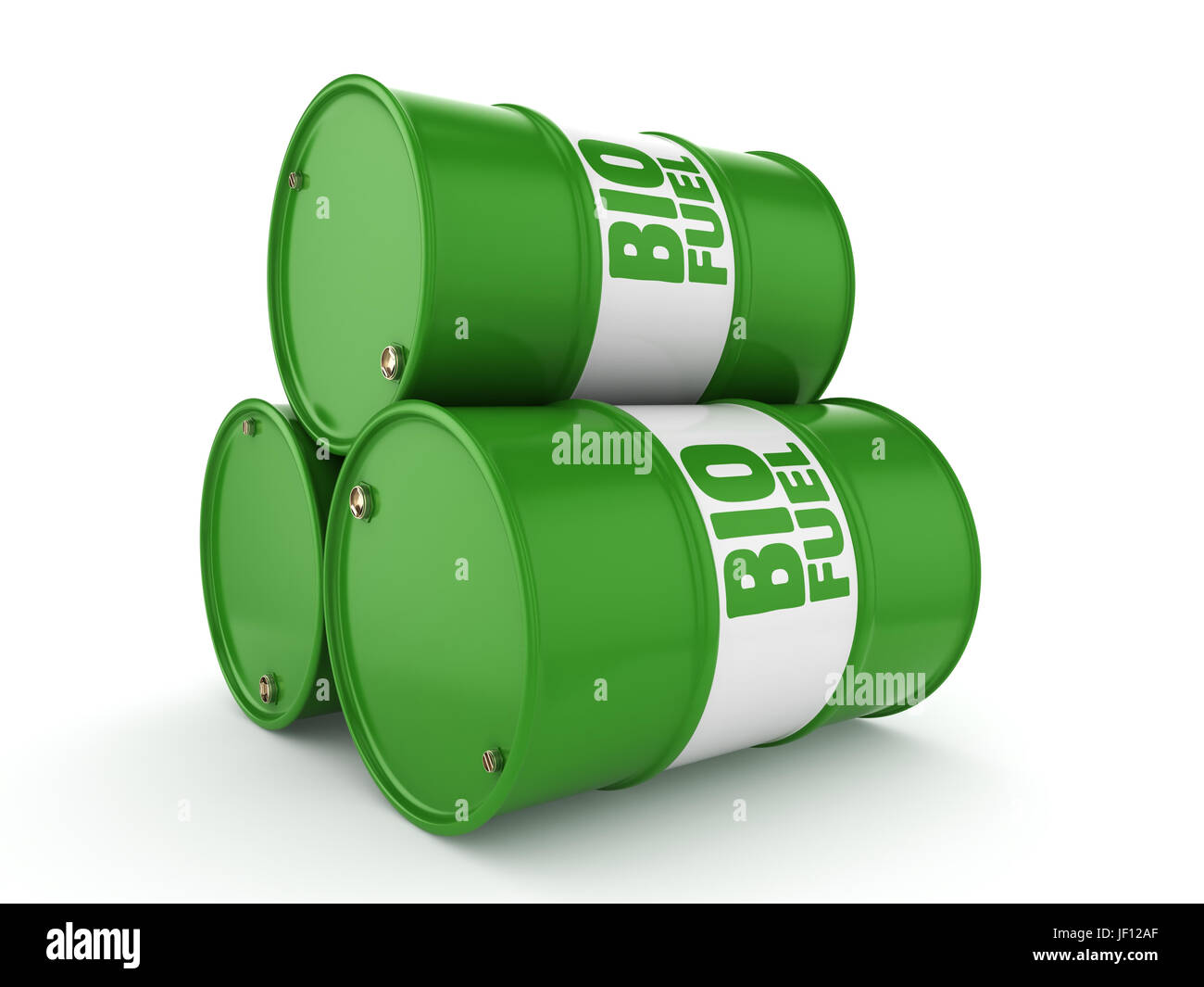 3D rendering barrels of biofuels Stock Photo - Alamy