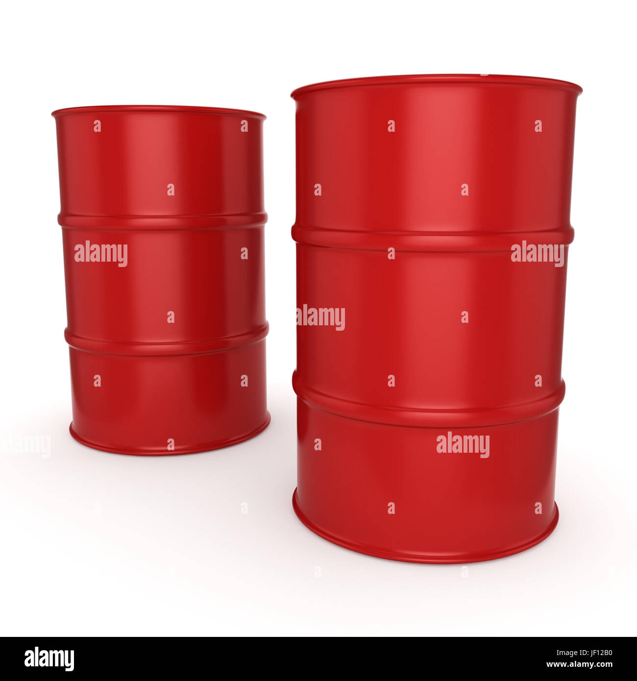 3D rendering red barrels Stock Photo - Alamy