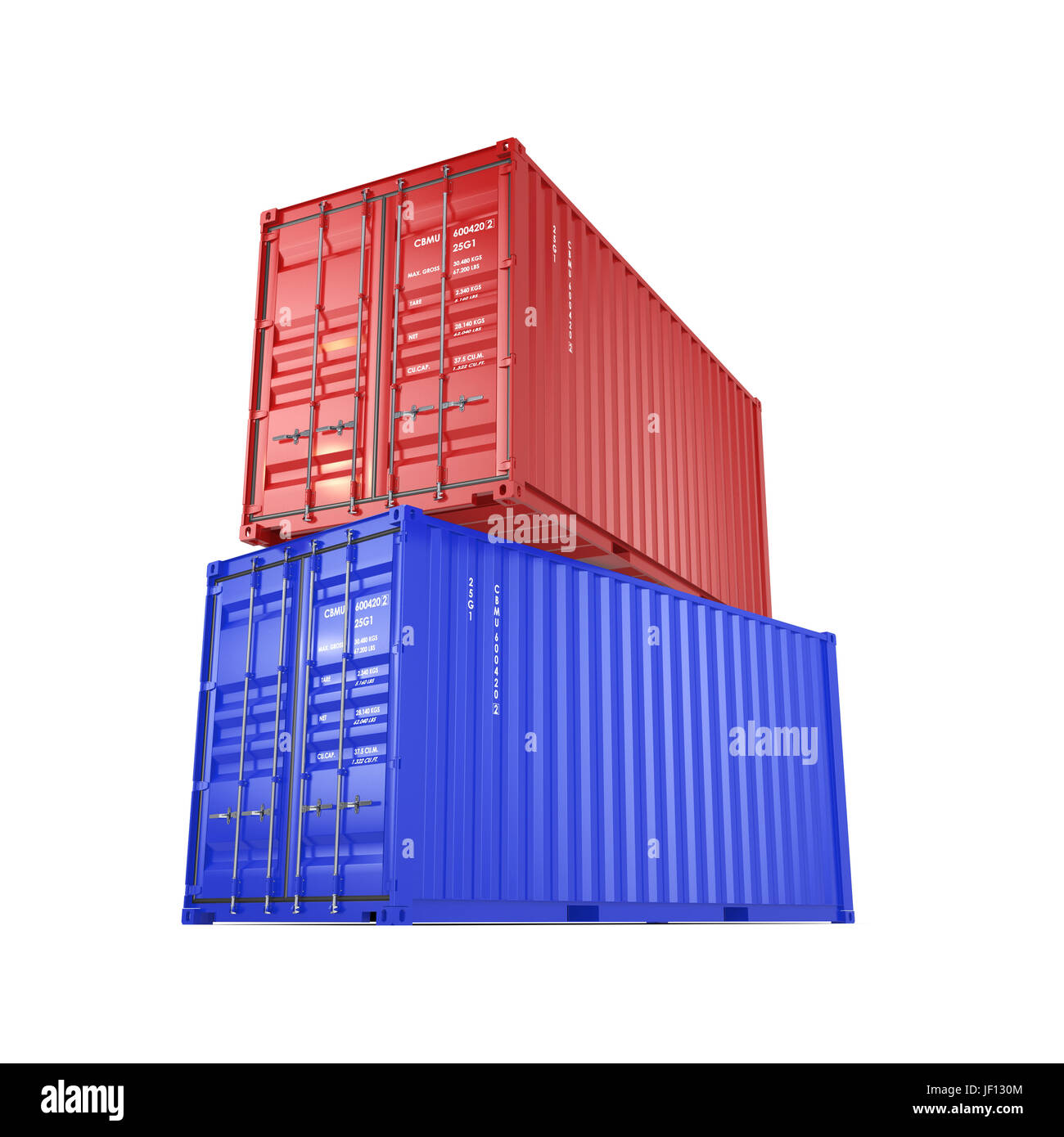 3D rendering containers Stock Photo - Alamy