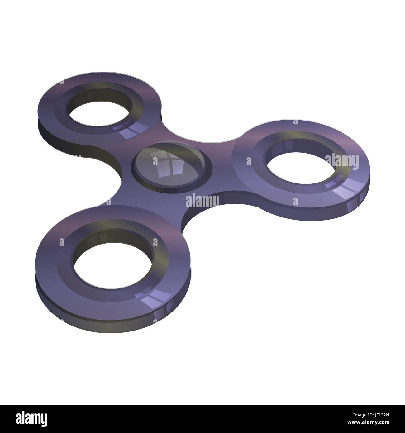 Spinner gray. volume. With glare on isolated white background ...