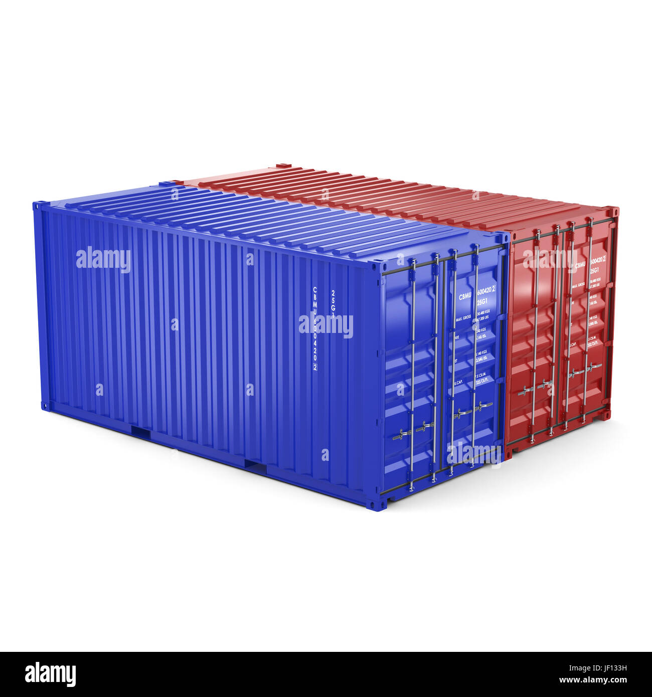 3D rendering containers Stock Photo - Alamy