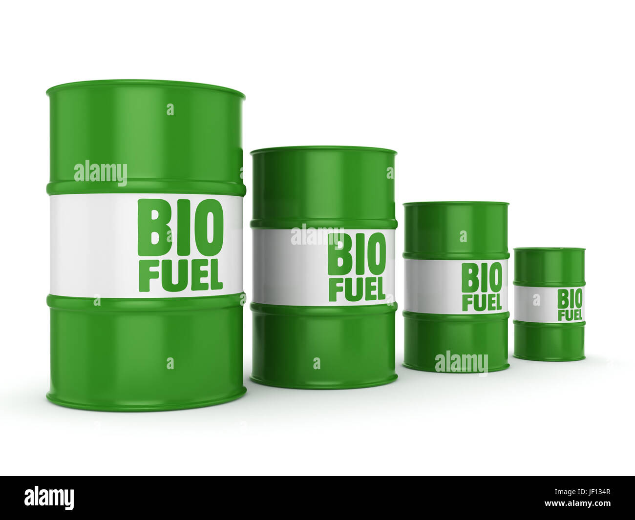 3D rendering barrels of biofuels Stock Photo - Alamy